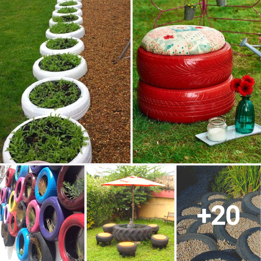 20 Tire Garden Ideas For Your Landscaping - ZUGNEWS
