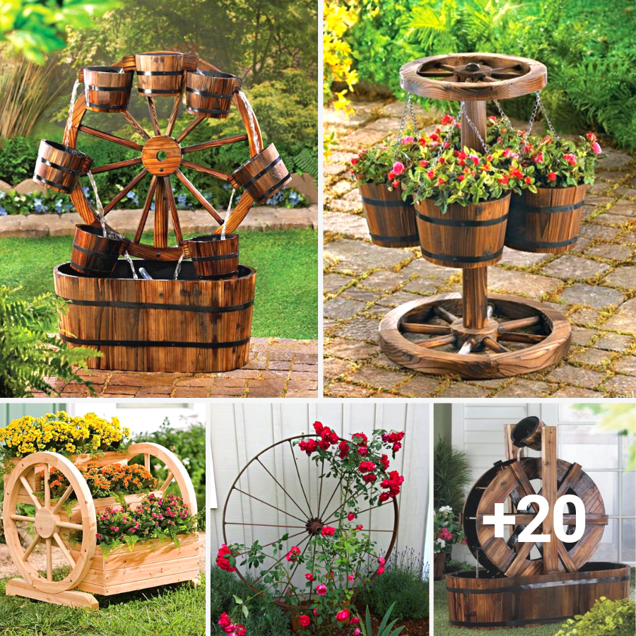 20 DIY Ideas How To Use Wagon Wheel In Garden Decor - ZUGNEWS
