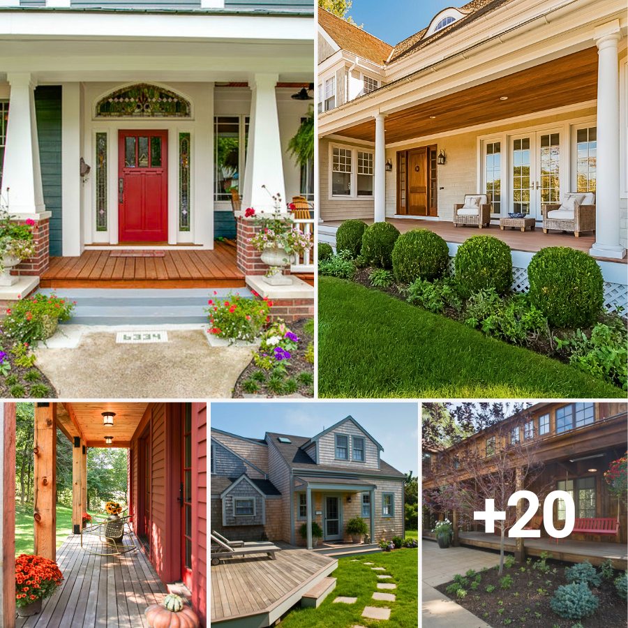 20 Beautiful Front Porch with Decking Ideas - ZUGNEWS