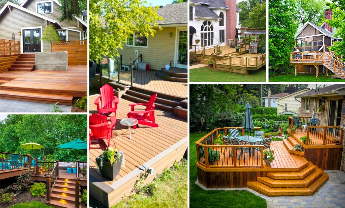 13 Fresh and Modern Ideas for a Beautiful Two-Level Deck Makeover - ZUGNEWS